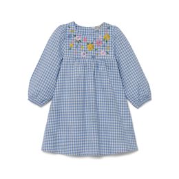 Tchibo - Kinder-Webkleid - Mädchen - Gr. 110/116 - blau/kariert