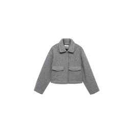 MANGO TEEN Jacke 'Boucle2' Damen Gr&ouml;&szlig;e L grau