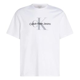 Calvin Klein T-Shirt 'Hero Monogram' Herren Größe L grau / schwarz / weiß