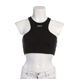 Off-White Top / Seidentop Damen Gr&ouml;&szlig;e XS Second Hand schwarz