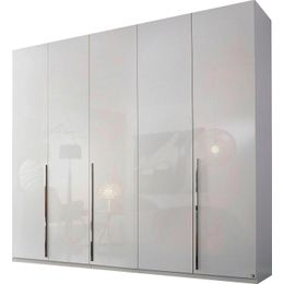 Drehtürenschrank Rauch "Kleiderschrank Schrank Garderobe Wäscheschrank BESTSELLER MONTCLAR", weiß (alpinweiß, hochglanz weiß, griffe chrom), B:251cm H:223cm T:60cm, Holzwerkstoff, Schränke, mit umfangreicher Innenausstattung und Hochglanz-Front MADE IN GERMANY