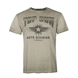 T-Shirt Top Gun "TG20212105", Damen, Gr. 48S, gr&uuml;n (oliv), Obermaterial: 100% Baumwolle, Shirts T-Shirt