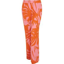 Palazzohose Sportalm KITZB&Uuml;HEL, Damen, Gr. 44, N-Gr, pink (orange pink), Web, Obermaterial: 100% Polyester, bedruckt, gemustert, mehrfarbig, weit lang, Hosen Palazzohose, mit Tropicalprint