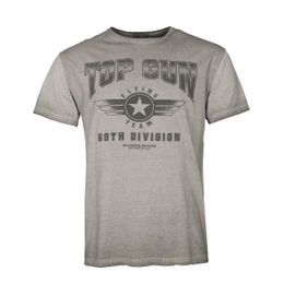 T-Shirt Top Gun "TG20212105", Herren, Gr. 48S, grau (anthrazit), Obermaterial: 100% Baumwolle, Shirts