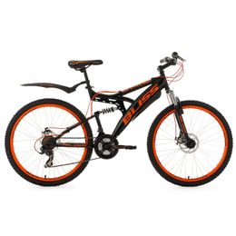 KS-Cycling Mountainbike KS CYCLING "Bliss", schwarz (schwarz, orange), Fahrräder, Kinder, 47cm, 26 Zoll (66,04cm), für Damen und Herren, Kettenschaltung