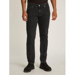 5-Pocket-Jeans Tommy Jeans "SCANTON SLIM", Herren, Gr. 30, Länge 34, grau (denim schwarz2), Denim/Jeans, Obermaterial: 99% Baumwolle, 1% Elasthan, slim fit, Jeans