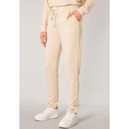 Sweathose Base Level "YOAN", Damen, Gr. 44, N-Gr, beige (light beige), Sweatware, Obermaterial: 60% Viskose, 35% Polyamid, 5% Elasthan, unifarben, lang, Hosen, mit Kordelzug und Stretch