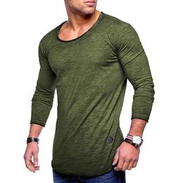 Langarmshirt behype "Dust L/S", Herren, Gr. S, gr&uuml;n (dunkelgr&uuml;n), 100% Baumwolle, unifarben, Shirts Langarmshirt, mit weitem Halsausschnitt