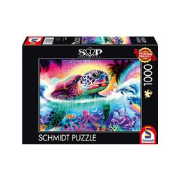 Schmidt Spiele 1.000tlg. Puzzle "Neon Schildkröte" - ab 14 Jahren - 31% | Gesellschaftsspiele