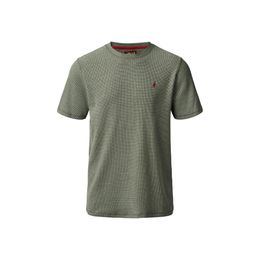 Kurzarmhemd MCS "MCS T-shirt Colin", Herren, Gr. S, Normalgr&ouml;&szlig;en, beetle, Obermaterial: 80% Baumwolle, 20% Polyester, Hemden