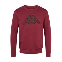 Strickpullover Kappa "Kappa Sweater Logo Airvit", Herren, Gr. L, rot dahlia, Obermaterial: 80% Baumwolle, 20% Polyester, Pullover