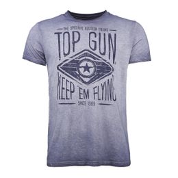 T-Shirt Top Gun "Growl TG20191042", Herren, Gr. 50M, blau (navy), Obermaterial: 100% Baumwolle, Shirts T-Shirt