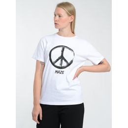 T-Shirt Maze "42021216", Damen, Gr. L, wei&szlig;, Obermaterial: 100% Baumwolle, Shirts T-Shirt
