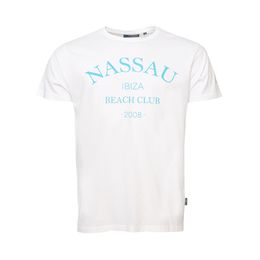 T-Shirt NASSAU BEACH "NB231044", Herren, Gr. 48S, wei&szlig; (sanftes wei&szlig;), 100% Baumwolle, Shirts T-Shirt