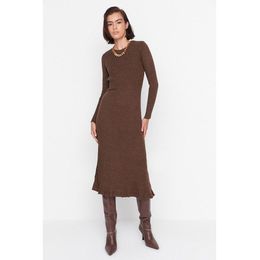 Trendyol Strickkleid in Braun - 56% | Größe S | Damen-kleider
