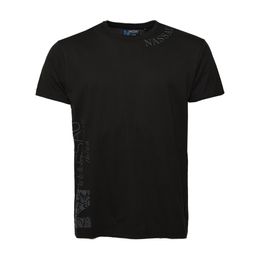 T-Shirt NASSAU BEACH "NB231042", Herren, Gr. 52L, schwarz, 100% Baumwolle, Shirts