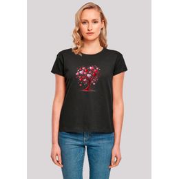 T-Shirt F4NT4STIC "Herz Baum Aquarell Druck", Damen, Gr. M, schwarz, Obermaterial: 100% Baumwolle, oversize, Rundhals, ohne B&uuml;ndchen, Shirts T-Shirt, Premium Qualit&auml;t