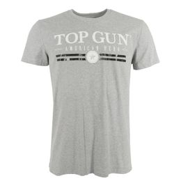 T-Shirt Top Gun "TG20201130", Damen, Gr. 50M, grau (grau m&eacute;lange), Obermaterial: 100% Baumwolle, Shirts T-Shirt