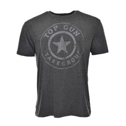 T-Shirt Top Gun "TG20212110", Damen, Gr. 50M, grau (anthrazit), Obermaterial: 100% Baumwolle, Shirts T-Shirt