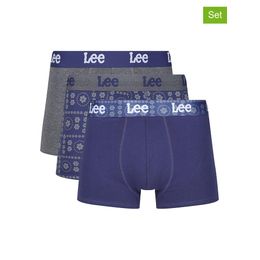 LEE Underwear 3er-Set: Boxershorts "Redpath" in Dunkelblau/ Grau - 47% | Größe M | Herren-waesche