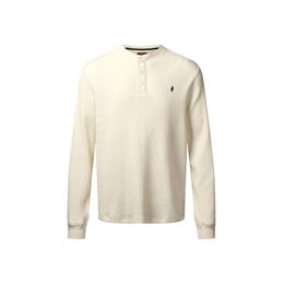 Kurzarmhemd MCS "MCS T-shirt long sleeve Colt", Herren, Gr. L, Normalgrößen, jet stream, Obermaterial: 80% Baumwolle, 20% Polyester, Hemden