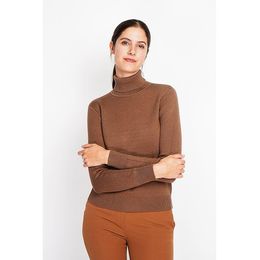 ASSUILI Rollkragenpullover in Braun - 61% | Größe 40 | Damen-pullover-cardigans