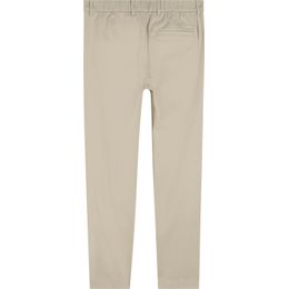 Bundfaltenhose Calvin Klein "SATEEN STRETCH TAPERED PLEAT", Herren, Gr. 34, Länge 34, grau (aluminum), Satin, Obermaterial: 98% Baumwolle, 2% Elasthan, unifarben, regular fit knöchellang, Hosen, in Satin-Optik