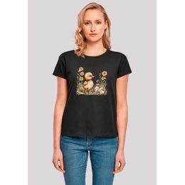 T-Shirt F4NT4STIC "Niedliche Enten Ostereier", Damen, Gr. M, schwarz, Obermaterial: 100% Baumwolle, oversize, Rundhals, ohne B&uuml;ndchen, Shirts T-Shirt, Premium Qualit&auml;t