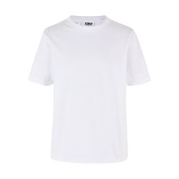 T-Shirt Urban Classics "Urban Classics Herren Boys Organic Basic Tee", Mädchen, Gr. 134/140, weiß, 100% Baumwolle, unifarben, oversize, Rundhals, Shirts