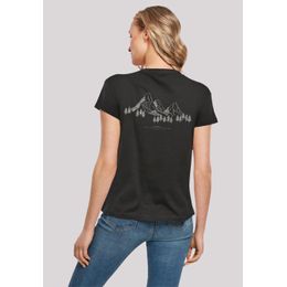 T-Shirt F4NT4STIC "Mountain", Damen, Gr. M, schwarz, Obermaterial: 100% Baumwolle, oversize, Rundhals, ohne B&uuml;ndchen, Shirts T-Shirt, Print