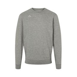Rundhalspullover Kappa "Kappa sweatshirt Logo Trullo", Damen, Gr. L, grau md melange, Obermaterial: 60% Polyester, 40% Baumwolle, Pullover Rundhalspullover