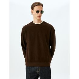 KOTON Sweatshirt Herren Größe XS schoko