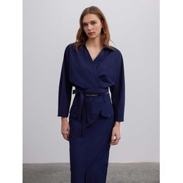 BGN Bluse in Dunkelblau - 85% | Gr&ouml;&szlig;e 40 | Damen-blusen