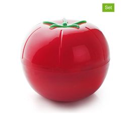 Ibili 2er-Set: Tomaten-Frischhalteboxen in Rot - (H)8 x Ø 11 cm - 19% | Aufbewahren-servieren