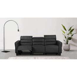 Home Affaire 3-Sitzer &raquo;Carpari, 224cm, manuelle od. elektrische Relaxfunktion in 2 Sitzen&laquo; mit USB-A/C, Kopfteilverstellung, Echtleder, Kunstleder, 