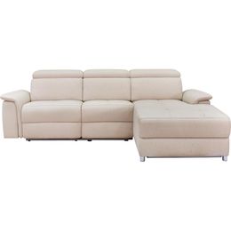 Home Affaire Ecksofa »Pareli, L-Form, 259cm, m. Recamiere, Echtleder, Kunstleder, Webstoff« man. o. elektr. Relaxfunktion, USB/Kopfteilverstellg u....