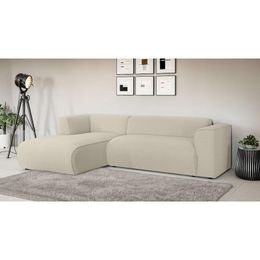 Home Affaire Ecksofa »MERID L-Form (257 cm), zeitlos & stilvolles Design, « Aufwendig gepolstert, in Cord, Chenille und Struktur creme
