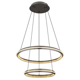 Globo LIGHTING H&auml;ngeleuchte &raquo;ALAINA&laquo; LED-Modul 1 Stk. warmwei&szlig; - kaltwei&szlig; H&auml;ngelampe Esszimmer-Leuchte Esstischleuchte Wohnzimmer grau matt