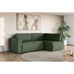 OTTO HOME Ecksofa »Zacharia wahlweise Schlafsofa mit Bettkasten, B/T/H 250/166/86 cm« L-Form mit Wellenunterfederung, Ottomane rechts oder links...