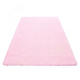 Ayyildiz Teppiche Hochflor-L&auml;ufer &raquo;Life Shaggy 1500&laquo; rechteckig 30 mm H&ouml;he Langflor, uni, gro&szlig;e Farbauswahl, robust, auch in rund pink Kunstfaser