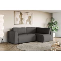 OTTO HOME Ecksofa »Zacharia wahlweise Schlafsofa mit Bettkasten, B/T/H 250/166/86 cm« L-Form mit Wellenunterfederung, Ottomane rechts oder links...