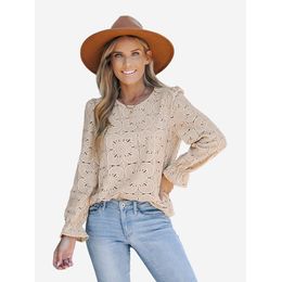 Cupshe Bluse Damen Gr&ouml;&szlig;e M beige