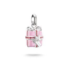 Thomas Sabo Charm-Einhänger »Charm Geschenk - Connect« silberfarben-pink-rot Charm Geschenk - Connect