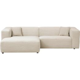 Home Affaire Polsterecke »BAKELS, Ecksofa-Set mit Hocker, L-Form mit Schlaffunktion« Ecksofa-Set (incl. Hocker) im trendigen Megacord hellbeige