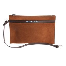 Prada Clutch Damen Größe One Size Second Hand braun