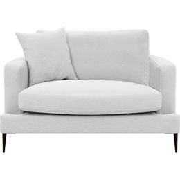 Home Affaire Sessel »Cozy Loungesessel, Designersessel, Maße B/T/H: 91/97/80 cm« mit Metallbeinen und Zierkissen silber