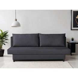 Home Affaire 3-Sitzer &raquo;SAWYER Schlafsofa mit Bettkasten und Wellenunterfederung&laquo; pflegeleichte Bez&uuml;ge: Velvet & Struktur, B/T/H 193/86/83,5 cm grau 