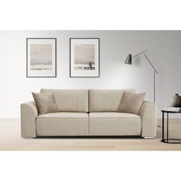 OTTO HOME 3-Sitzer »BEATRICE auch als Schlafsofa mit Bettkasten, B/T/H 250/107/92 cm« wahlweise mit Bettfunktion, incl. 2 Zierkissen,...