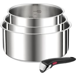 Tefal Topf-Set »Ingenio Preference, Topfset Induktion, abnehmbarer Griff, platzsparend« Set, 3x Stielkasserollen Ø 16/18/20 cm, 1x abnehmbarer...