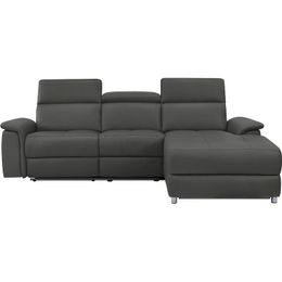 Home Affaire Ecksofa »Pareli, L-Form, 259cm, m. Recamiere, Echtleder, Kunstleder, Webstoff« man. o. elektr. Relaxfunktion, USB/Kopfteilverstellg u....